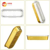 China Gold Aluminum Foil Lunch Box Container 450ml 600ml Aluminum Foil Food Grade for sale
