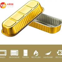 China Gold Aluminum Foil Lunch Box Container 450ml 600ml Aluminum Foil Food Grade for sale