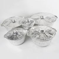China 3004 Aluminium Foil Lunch Box Container Lids For Round Food Packaging for sale