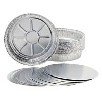 China 3004 Aluminium Foil Lunch Box Container Lids For Round Food Packaging for sale
