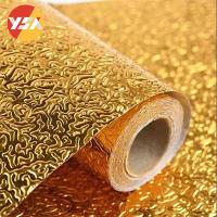 China Flame Retardant Oil Proof Embossed Aluminum Foil Roll 1000 3000 8000 Silver Gold Series for sale