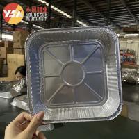 China 110ml Square Disposable Aluminum Foil Container Silver Food Container for sale