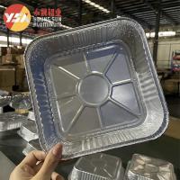 China 110ml Square Disposable Aluminum Foil Container Silver Food Container for sale