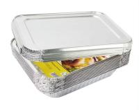 China 18oz Smooth Aviation Foil Container 520ml Aluminum Foil Lunch Box Aviation Grade for sale