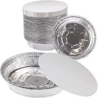 China 7 8 9 Inches Round Aluminum Foil Pan For Cooking Silver Foil Container for sale
