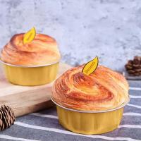 China Disposable Tin Foil Baking Packaging Pan Egg Tart Foil Tray Baking Pie for sale