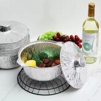 China Picnic Aluminum Foil Pots Takeout Disposable Tin Foil Pan with Lids for sale