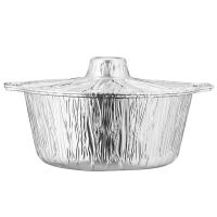 China Picnic Aluminum Foil Pots Takeout Disposable Tin Foil Pan with Lids for sale