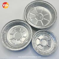 China 1L Round Aluminum Pans Shallow Aluminium Foil Pan Round Container Tray for sale