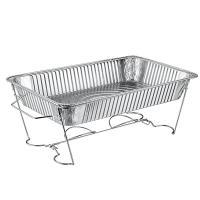 China 2.25 Lb Aluminum Foil Food Container Rectangular Foil Tray With Clear Dome Lid for sale