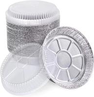 China 10 Inch Round Foil Pans Disposable Aluminum 2L Big Round Foil Tray for sale