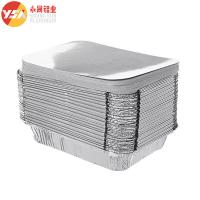 China Rectangular Disposable Aluminum Foil Packing Box Pizza Pan Steam Table With Lid for sale