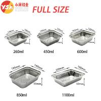 China Aluminum Take Out Containers 450ml 500ml 750ml Foil Tin Trays Aluminium To Go Containers for sale