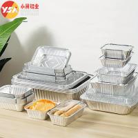 China Aluminum Foil Baking Tray Disposable Fast Food Box Take Away Container for sale