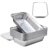 China Aluminum Foil Baking Tray Disposable Fast Food Box Take Away Container for sale