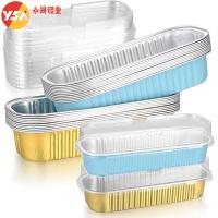 China Oven Baking Cake Non-stick Disposable Rectangle Aluminum Bakeware Container Bread for sale