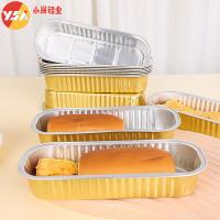 China Oven Baking Cake Non-stick Disposable Rectangle Aluminum Bakeware Container Bread for sale