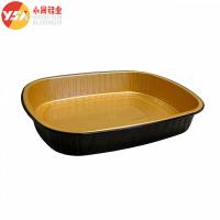 China Smoothwall Black And Gold 680ml Oblong Foil Take-Out Pan​ for Baking and storing for sale