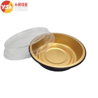 China Black And Gold Sealable Foil Pans With 580ml Capacity For Food Packaging Needs for sale