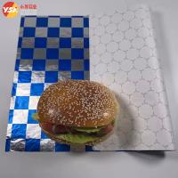 China Burger Foil Hexagon Honeycomb Paper Laminated Aluminum Foil Burger Wrapping for sale