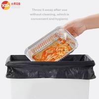 China No 6A Recyclable Aluminum Foil Mini Loaf Pan 670ml Disposable Foil Tray Aluminum Foil Food Container with Plastic Lid for sale