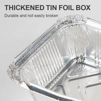 China Food Grade Disposable Aluminum Foil Food Container Aluminum Tray Rectangle Aluminium Foil Plates for sale
