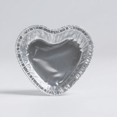 China 8011 heart-shaped aluminum foil container food grade material safe and high temperature resistant 0.055mm for sale