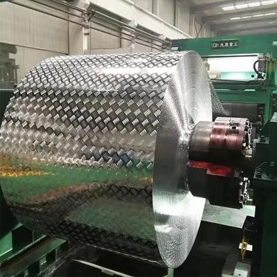 China 5 Bars Pattern Diamond Aluminum Checker Sheet 5083 Embossed Aluminum Sheet Manufacturer In China for sale
