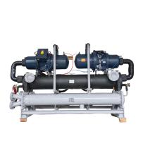 China 100HP 100TR Water Cooled Screw Type Chiller Water Chiller System designed for plastic processing plants for sale