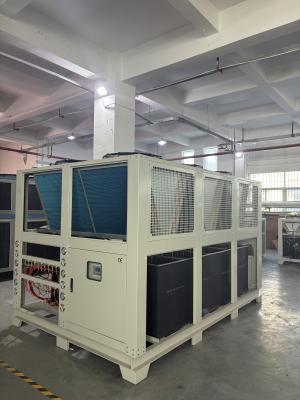 China 40HP Air Cooled Screw Type Chiller featuring screw compressor and heat exchange system for continuous cooling in large facilities for sale