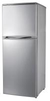 China Silver Compact Double Door Fridge , 2 Door Bar Fridge Freezer Recessed Handle for sale