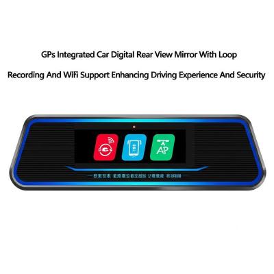 China Gps Integrated Car Digital Rear View Mirror With Loop Recording And Wifi Support Enhancing Driving Experience And Security for sale