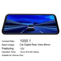 China Contrast Ratio 1000 1 Car Digital Rear View Mirror Featuring Rated Voltage 12V Operation Temp minus 30 to 80 Celsius Suitable for Various Cars for sale