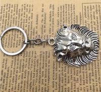 China Custom Lion Head Metal Keychain with Multiple Material Options - Zinc Alloy, Brass, Stainless Steel - ISO9000 Certified for sale
