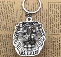 China Custom Lion Head Metal Keychain with Multiple Material Options - Zinc Alloy, Brass, Stainless Steel - ISO9000 Certified for sale