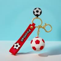 China Custom PVC Soft Rubber Sports Keychains - 3D Baseball Basketball Football Pendants with 10-15 Day Production & Custom Sizes for sale