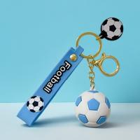 China Custom PVC Soft Rubber Sports Keychains - 3D Baseball Basketball Football Pendants with 10-15 Day Production & Custom Sizes for sale