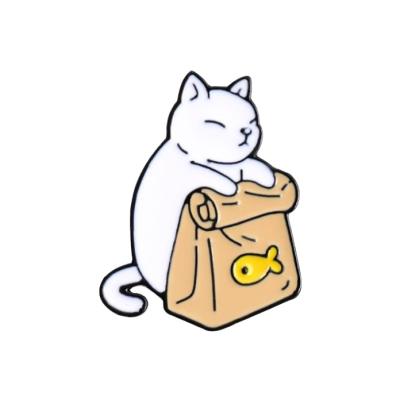 China Custom Cat Enamel Pin - Zinc Alloy Brooch with 10pcs MOQ, 3-5 Day Sample Service for Promotional Gifts for sale