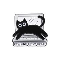 China Custom Cartoon Red Dog Enamel Lapel Pins - 16 Styles, Zinc Alloy, Black Nickel Finish for Clothing Accessories for sale