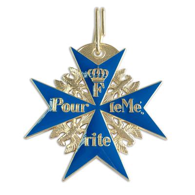 China Custom WW1 German Cap Badges Order of Prussia Award Medal with Wing Sword Design - Multiple Materials & Plating Options for sale