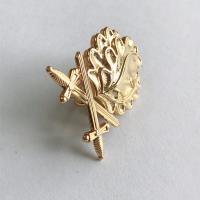 China Custom Double Sword Metal Badge with Oak Leaf Medal Knight Iron Cross Pin Brooch - 8 Day Sample & ISO9000 Certified for sale