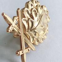 China Custom Double Sword Metal Badge with Oak Leaf Medal Knight Iron Cross Pin Brooch - 8 Day Sample & ISO9000 Certified for sale