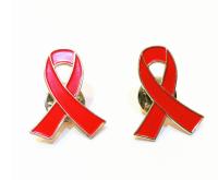China Custom Crossed Pink Ribbon Enamel Pin - Breast Cancer Awareness Metal Craft with 8-Day Sample & ISO9000 Certification for sale