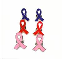 China Custom Crossed Pink Ribbon Enamel Pin - Breast Cancer Awareness Metal Craft with 8-Day Sample & ISO9000 Certification for sale