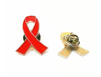 China Custom Crossed Pink Ribbon Enamel Pin - Breast Cancer Awareness Metal Craft with 8-Day Sample & ISO9000 Certification for sale