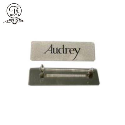 China Custom Engraved Name Plate Pin Metal Badges - 8-Day Sample & 500K Monthly Capacity for sale