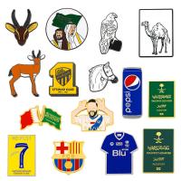 China Custom UAE Oman National Day Lapel Pin Badges 0.8-3.0mm Thickness Zinc Alloy Custom Logo for sale