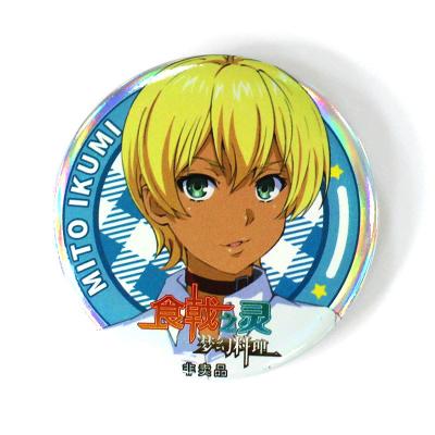 China Custom Button Badge 0.8-3.0mm Thickness Metal Tin Pin with Offset Printing for Promotional Use for sale