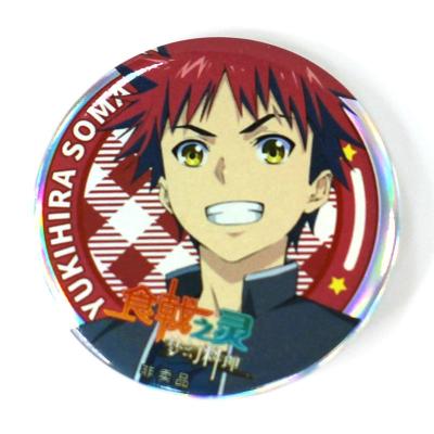 China 58mm Custom Round Button Badge with Magnetic Pin Back - 0.8-3.0mm Thickness Metal Tinplate Offset Printing for sale