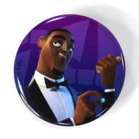 China 58mm Custom Round Button Badge with Magnetic Pin Back - 0.8-3.0mm Thickness Metal Tinplate Offset Printing for sale